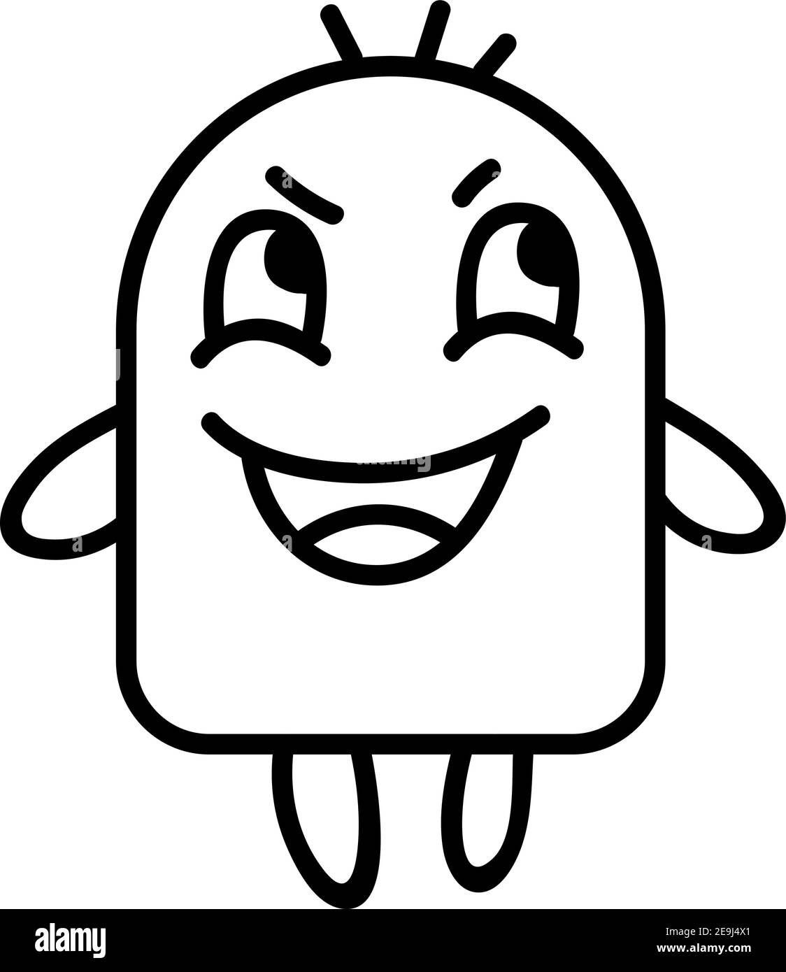 Evil little , illustration, vector on white background Stock Vector ...