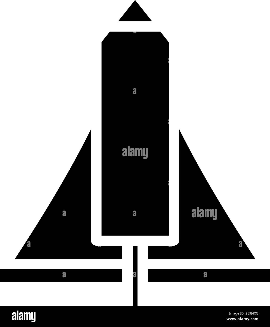 Black rocket, illustration, vector on white background Stock Vector ...