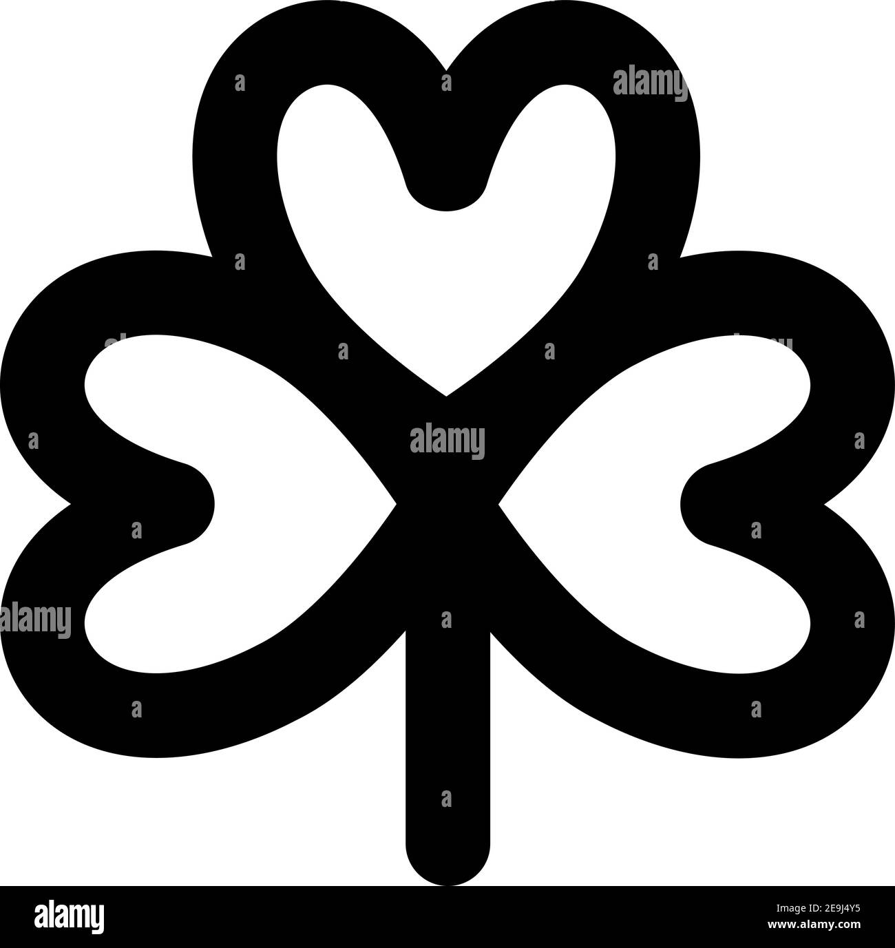 White lucky leaf, illustration, vector on white background Stock Vector ...