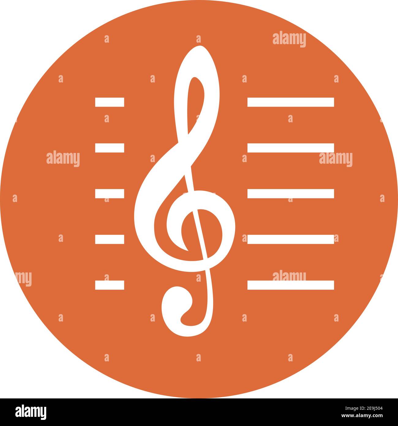 Violin key, illustration, vector on white background Stock Vector Image ...