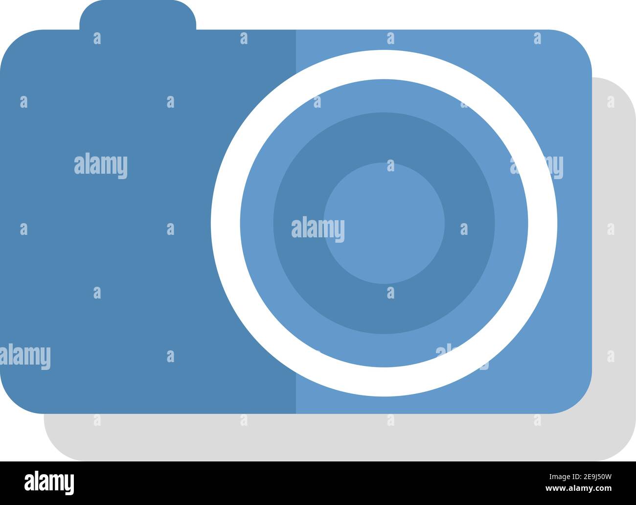 Blue camera, illustration, vector on white background Stock Vector ...