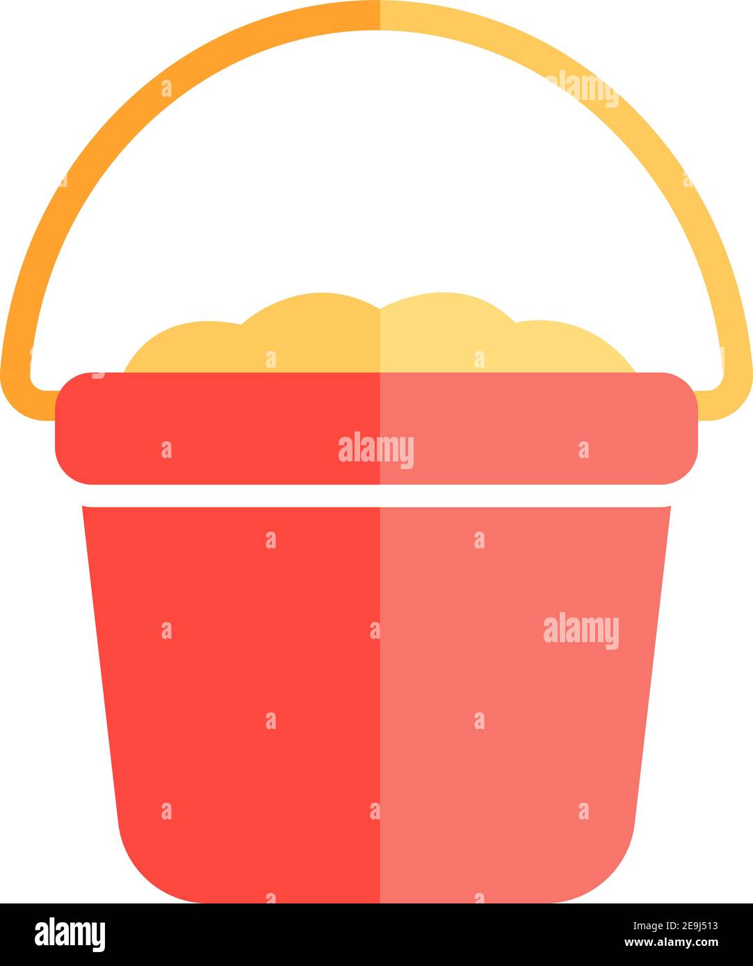 Child on beach with bucket Stock Vector Images - Alamy