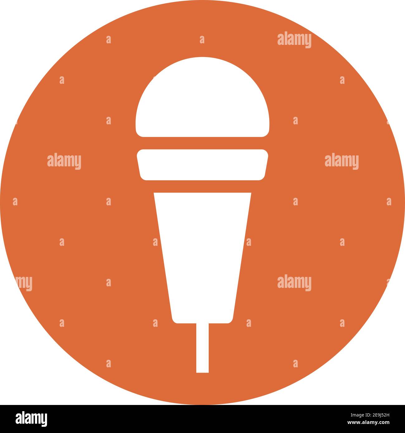 White microphone, illustration, vector on white background Stock Vector ...
