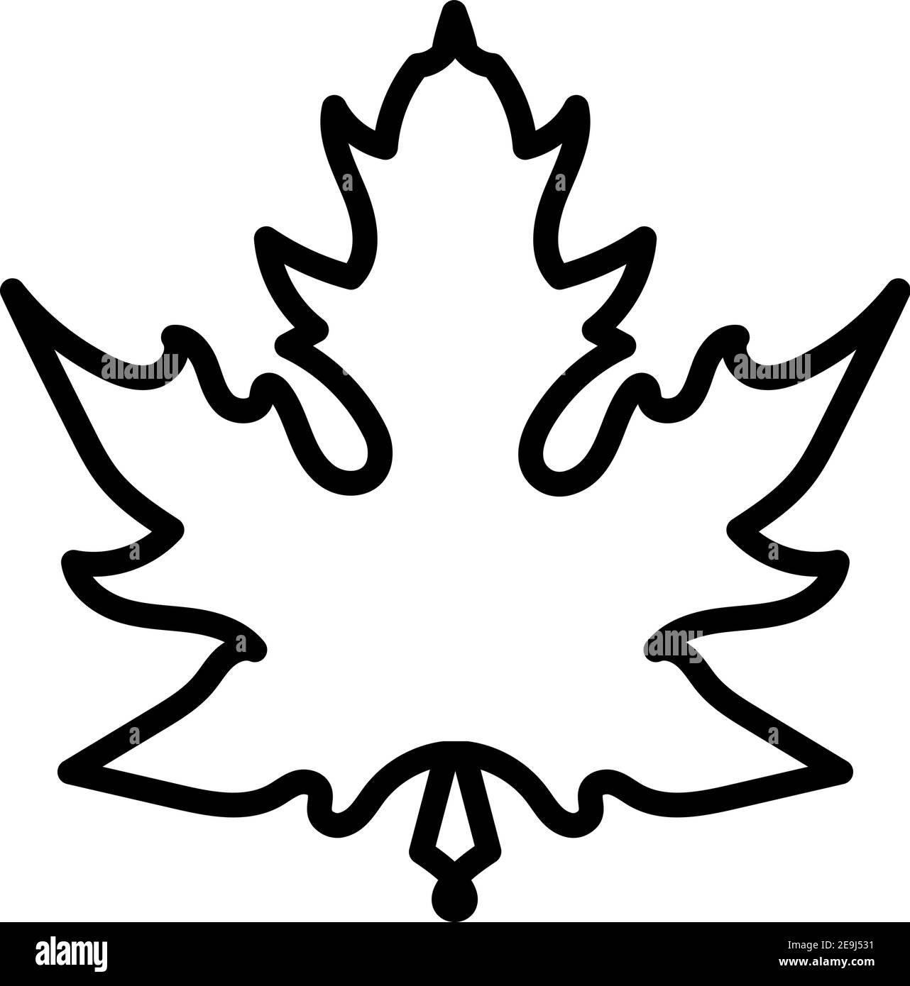 Weird shaped leaf, illustration, vector on white background Stock ...