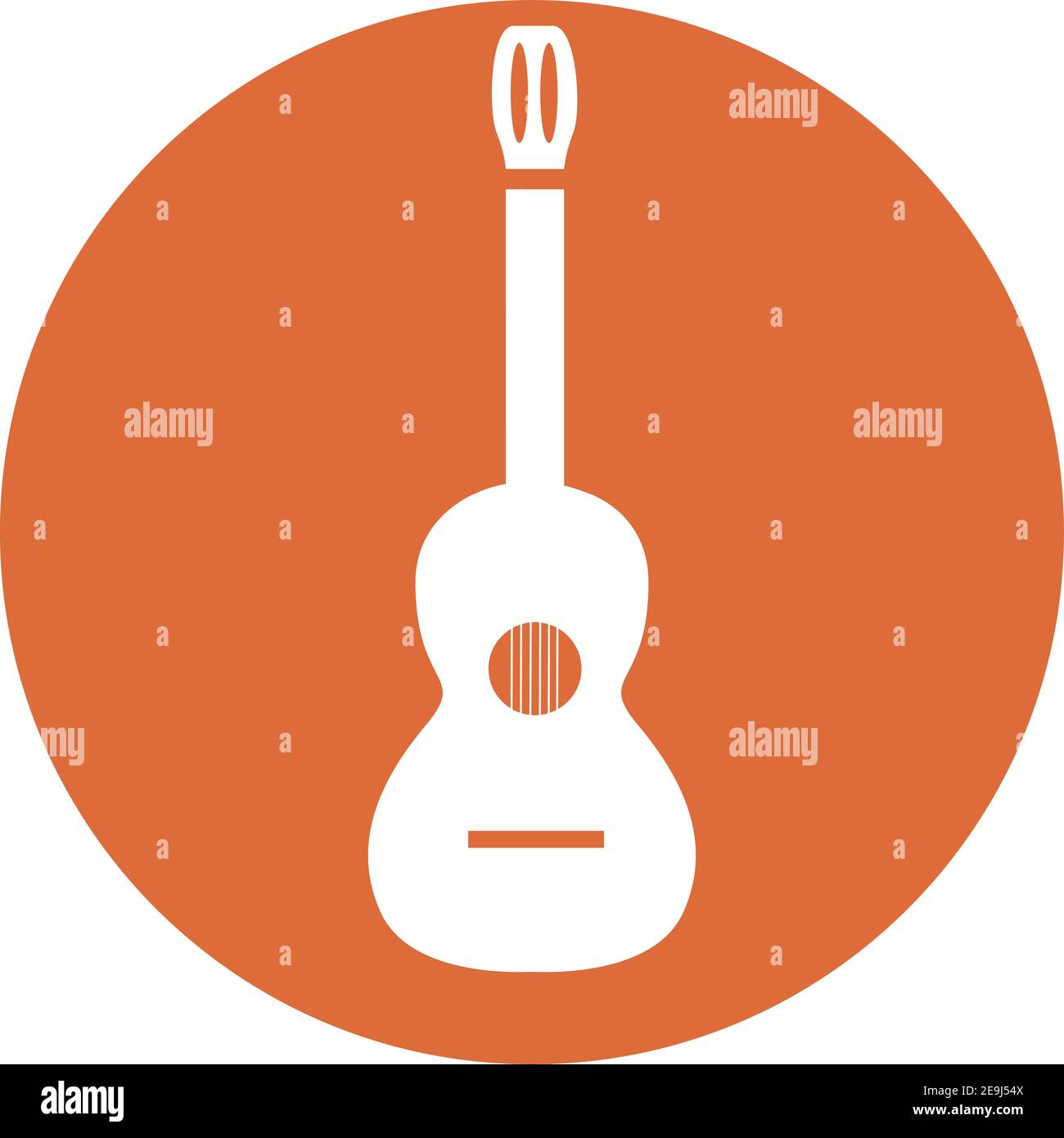 White guitar, illustration, vector on white background Stock Vector ...