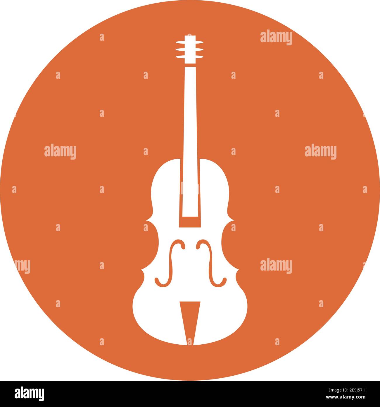 White violin, illustration, vector on white background Stock Vector ...