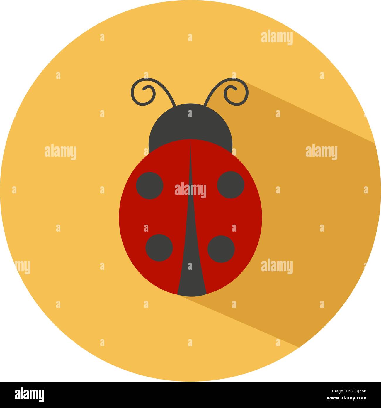 Red ladybug, illustration, vector on white background Stock Vector ...