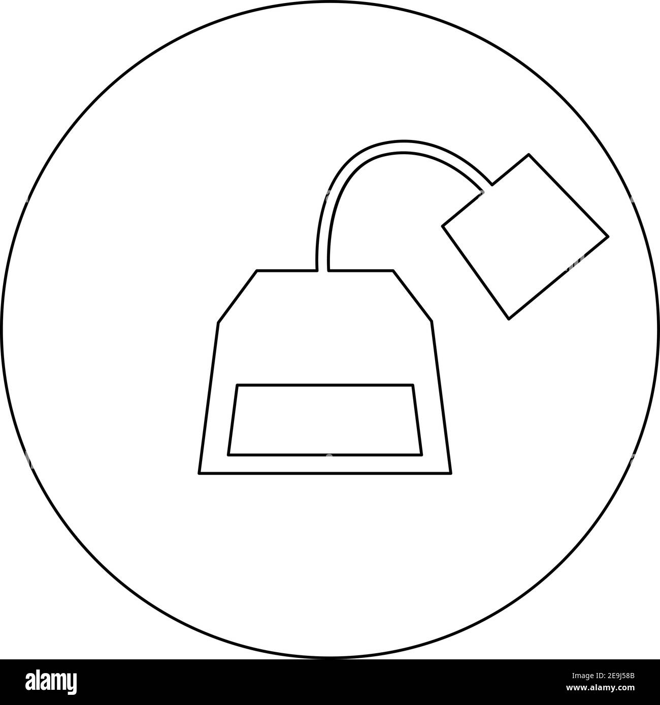 Tea bag, illustration, vector on white background Stock Vector Image ...