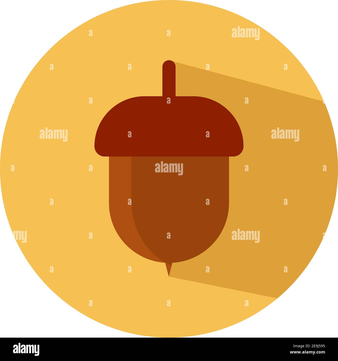 Brown acorn, illustration, vector on white background Stock Vector Image & Art - Alamy