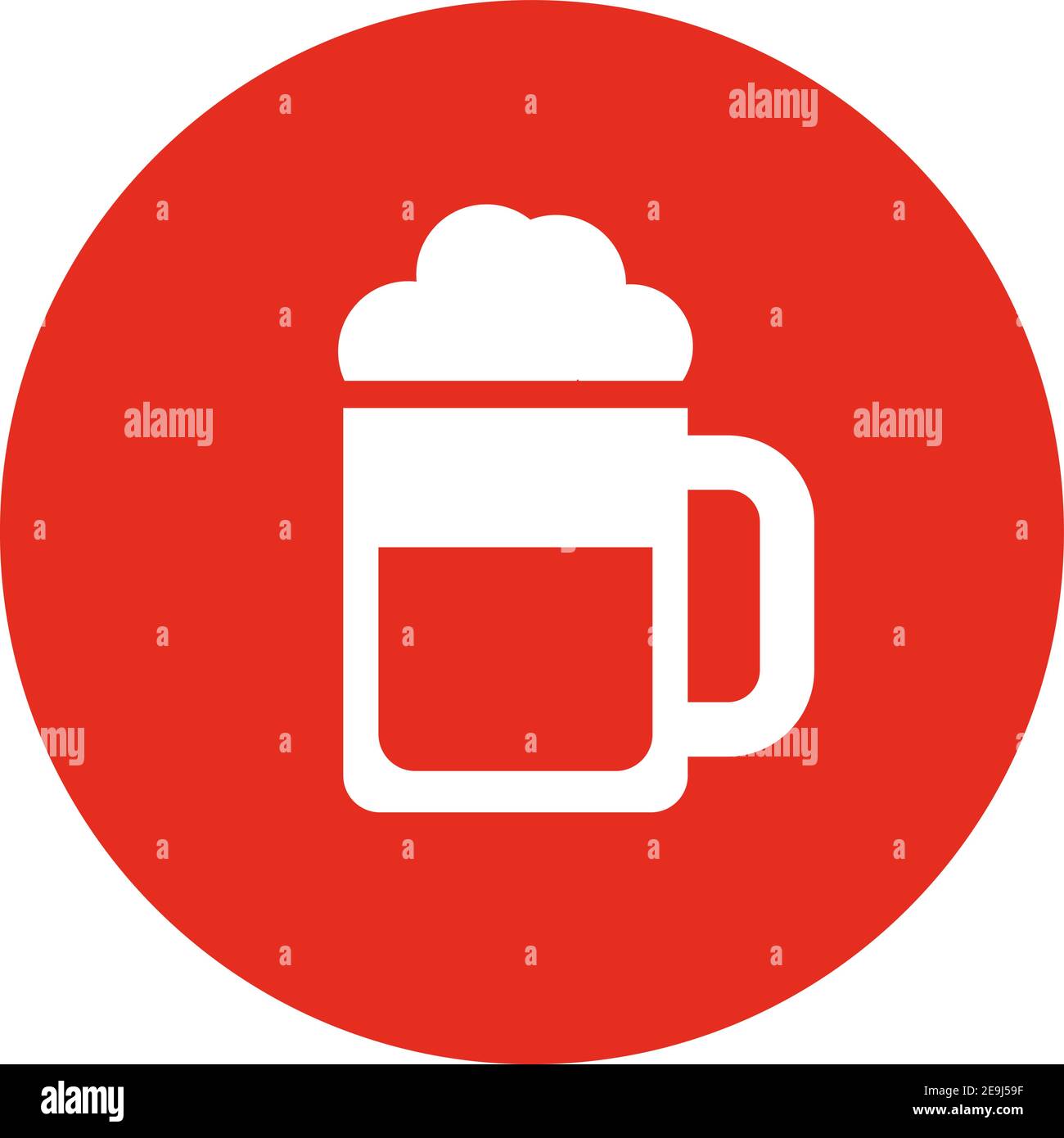 Small pint of beer, illustration, vector on white background Stock ...