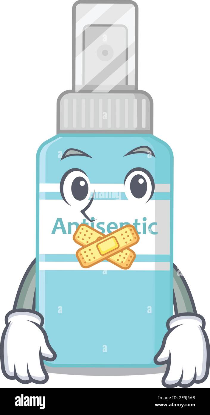 Antiseptic cartoon character style having strange silent face. Vector ...