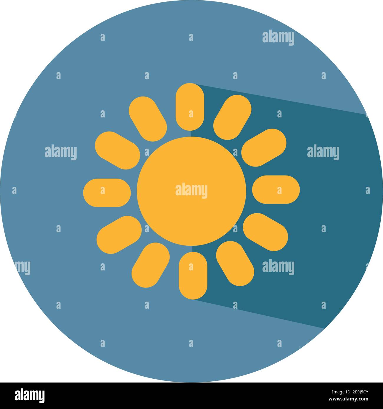 Yellow hot sun, illustration, vector on white background Stock Vector ...
