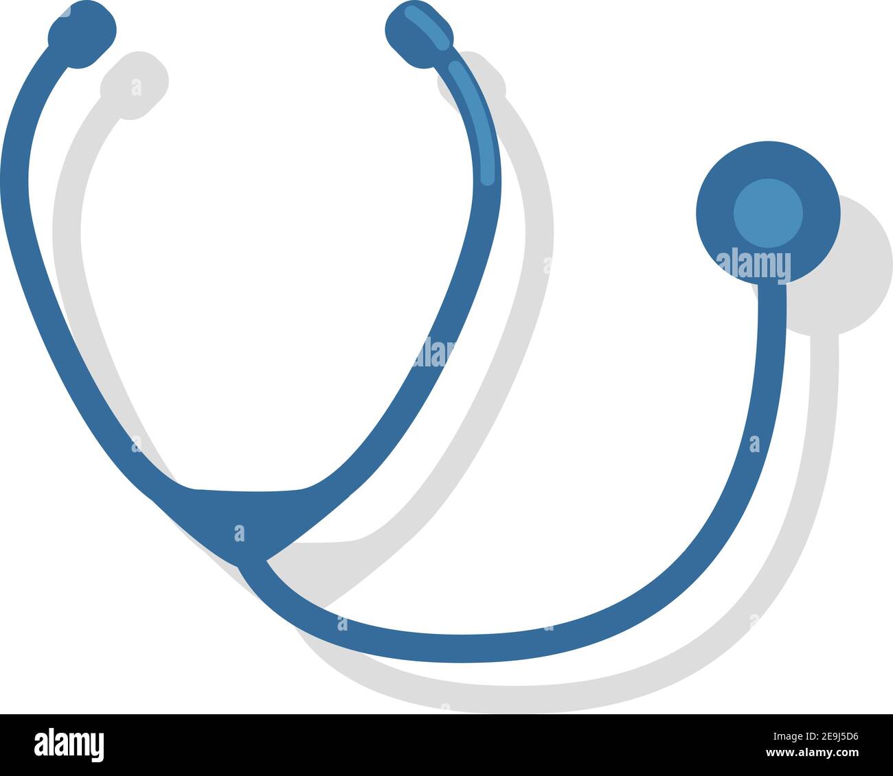 Blue stethoscope, illustration, vector on white background Stock Vector ...