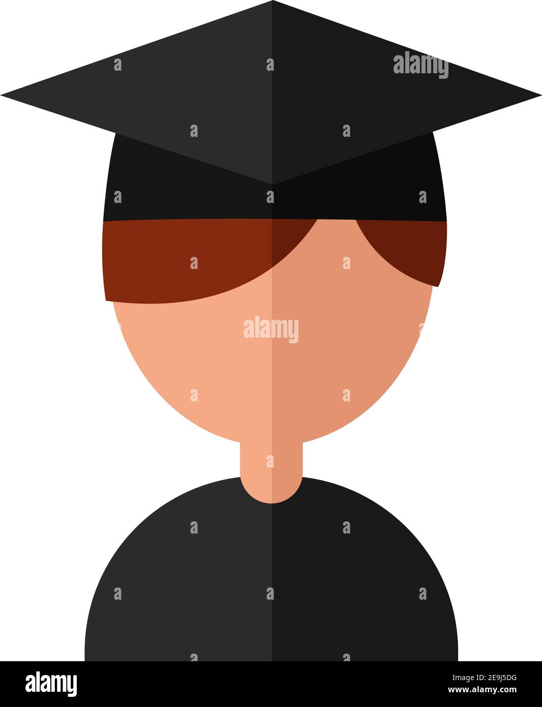 Graduation student, illustration, vector on white background Stock ...