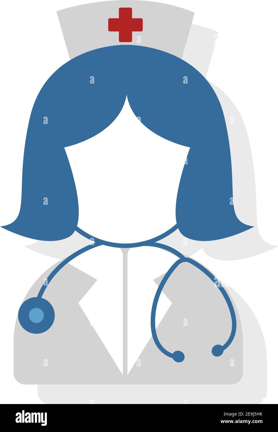 Medical nurse in uniform, illustration, vector on white background ...
