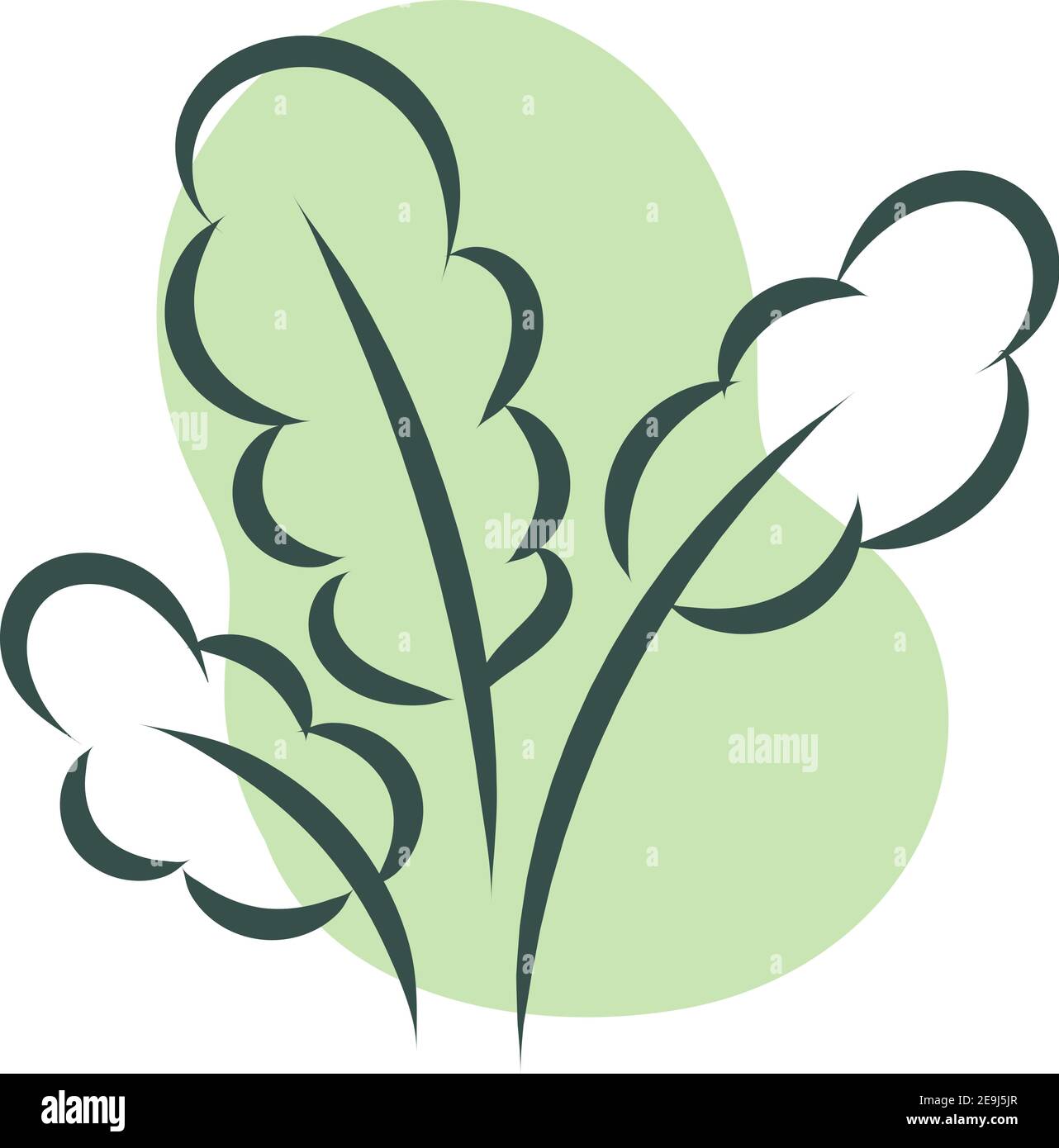 Fluffy green grass, illustration, vector on white background Stock ...