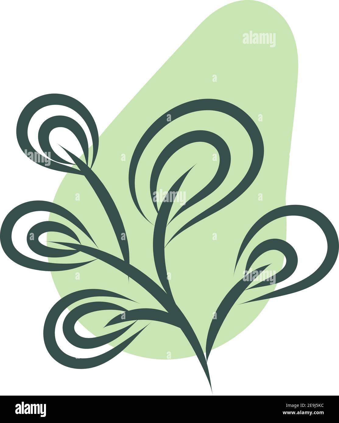 Panorama on green spring Stock Vector Images - Alamy