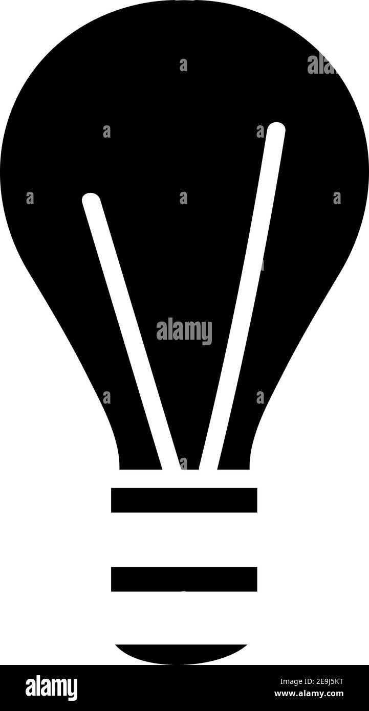 Black lightbulb, illustration, vector on white background Stock Vector ...