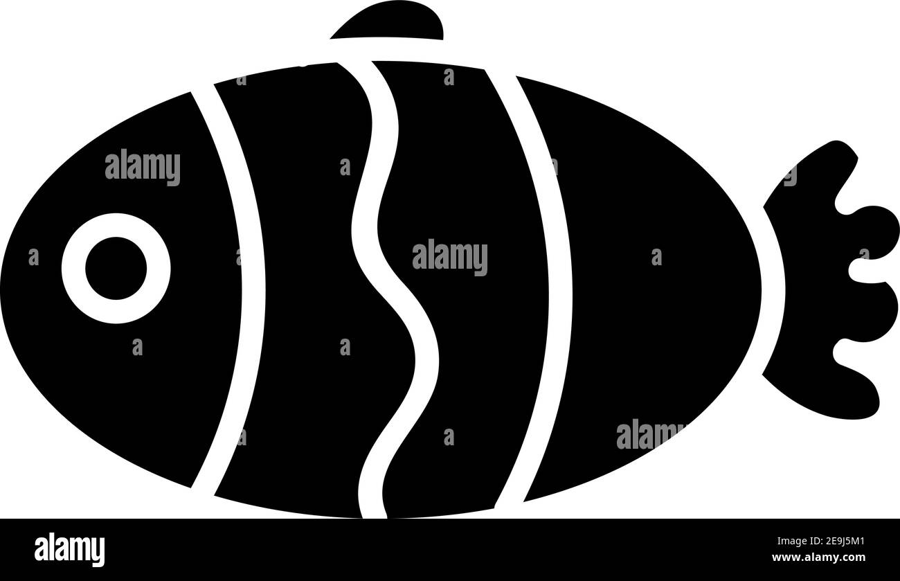Round shape fish, illustration, vector on white background Stock Vector ...