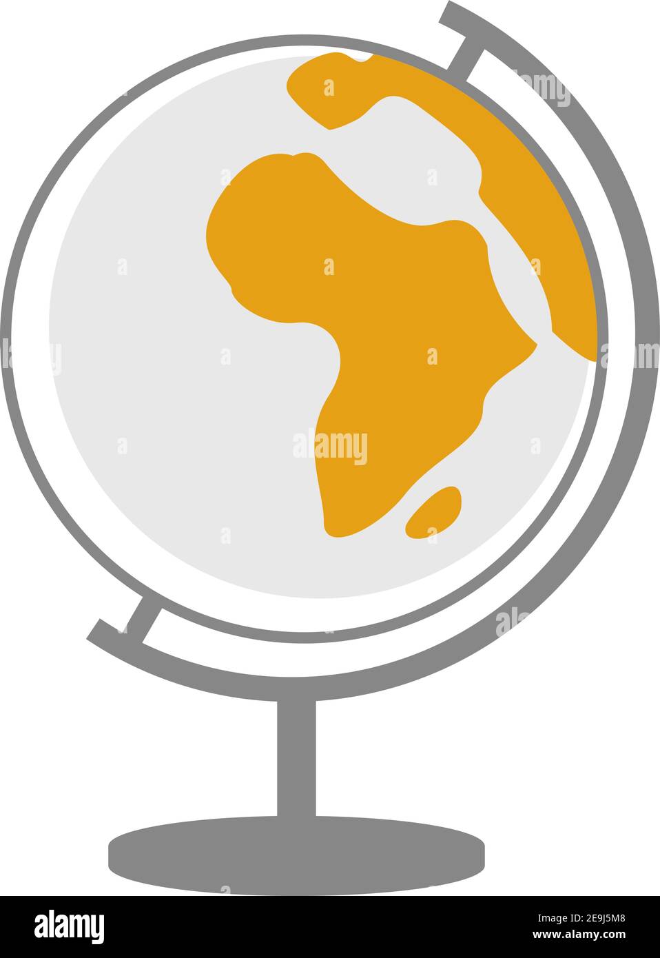 Yellow globe, illustration, vector on white background Stock Vector ...