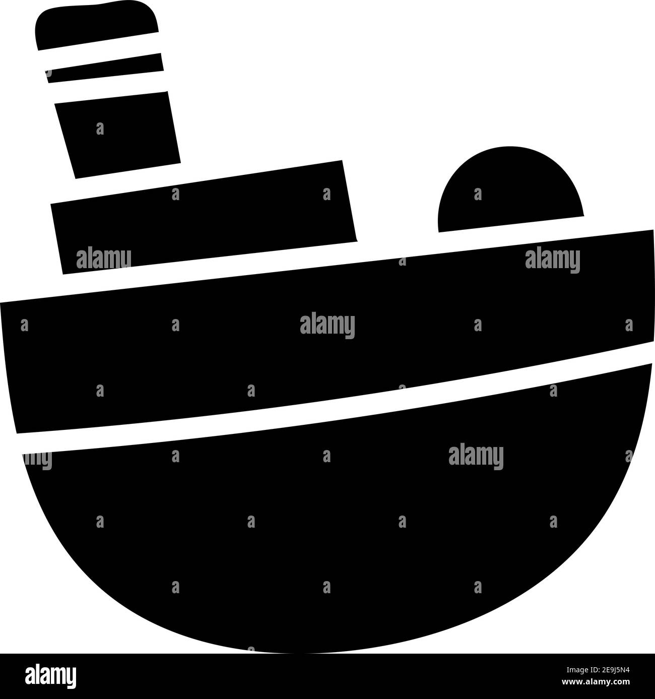 Big travel black ship, illustration, vector on white background Stock ...