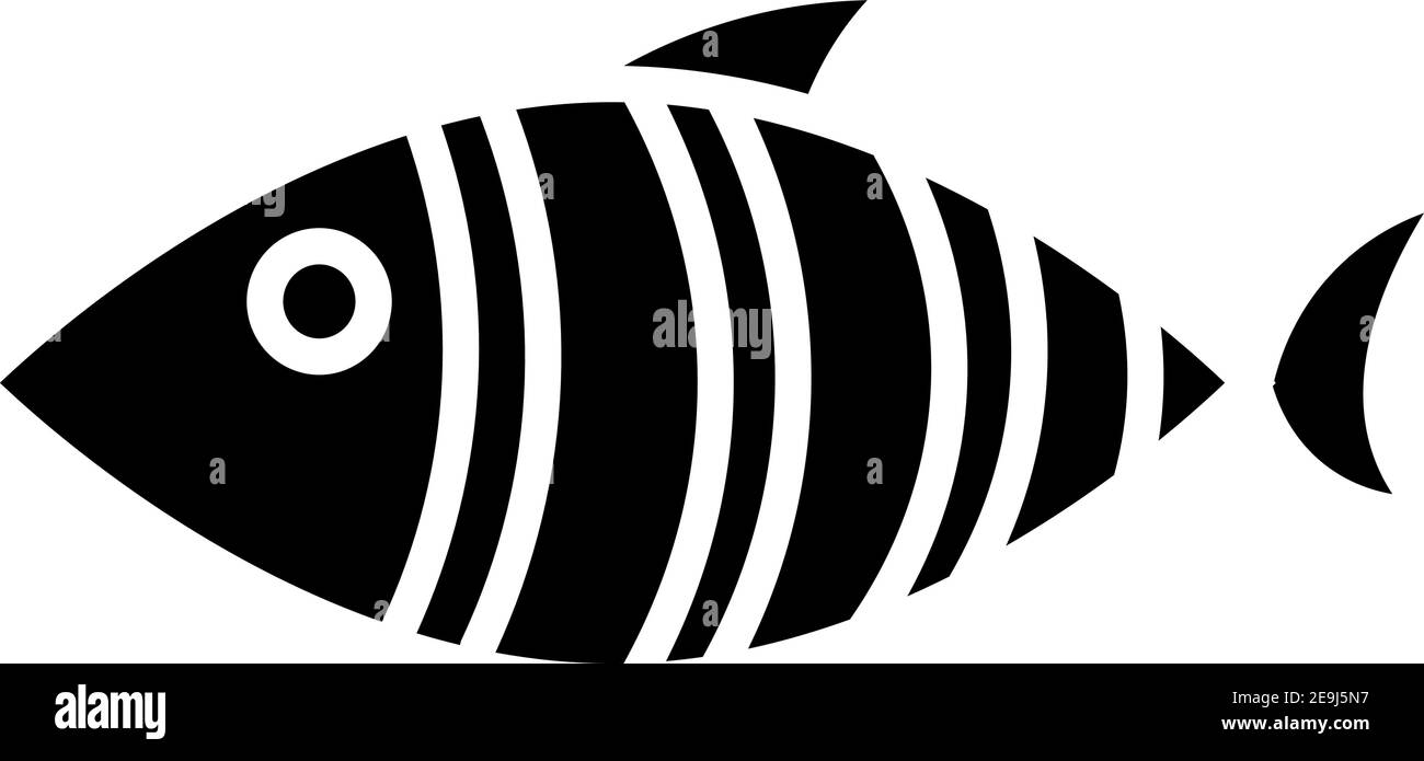 Sharp shaped fish with lines, illustration, vector on white background ...