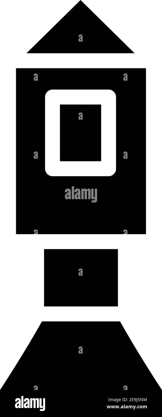 Black rocket station, illustration, vector on white background Stock ...