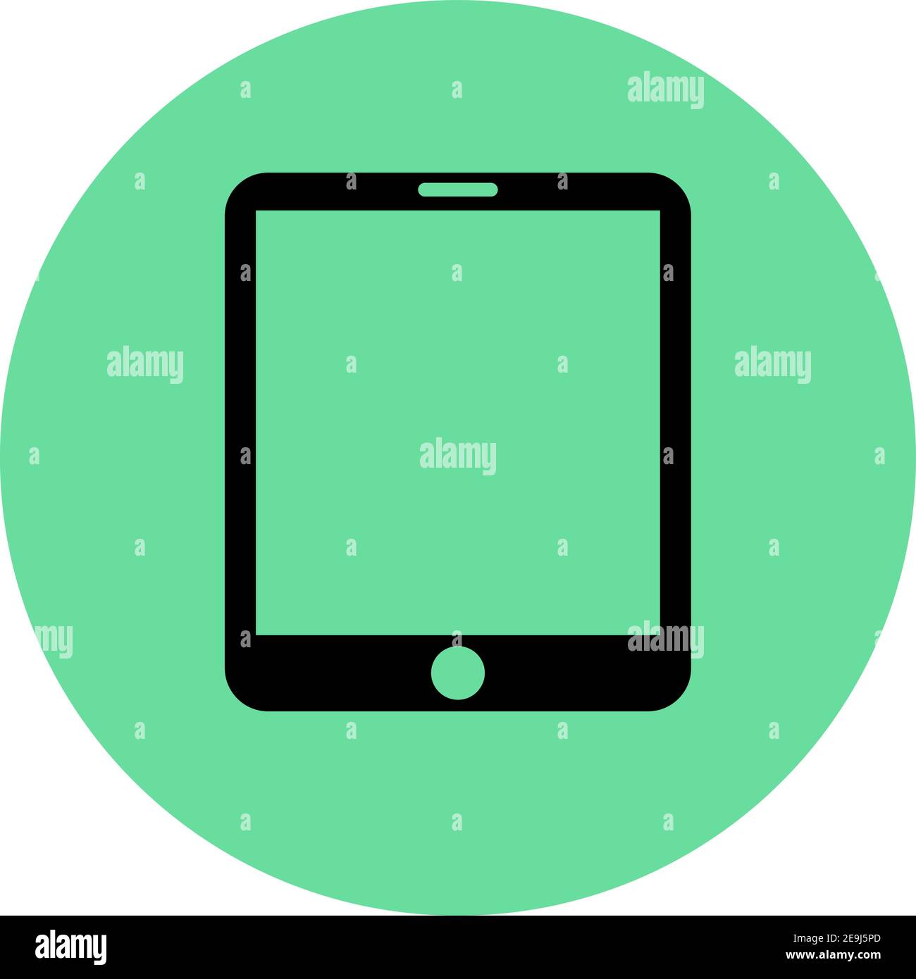 Black iPad, illustration, vector on white background Stock Vector Image ...