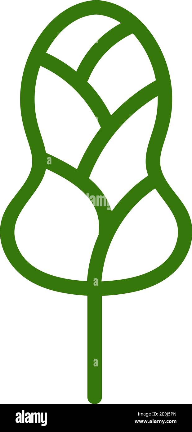 Pear shaped green tree, illustration, vector on white background Stock ...