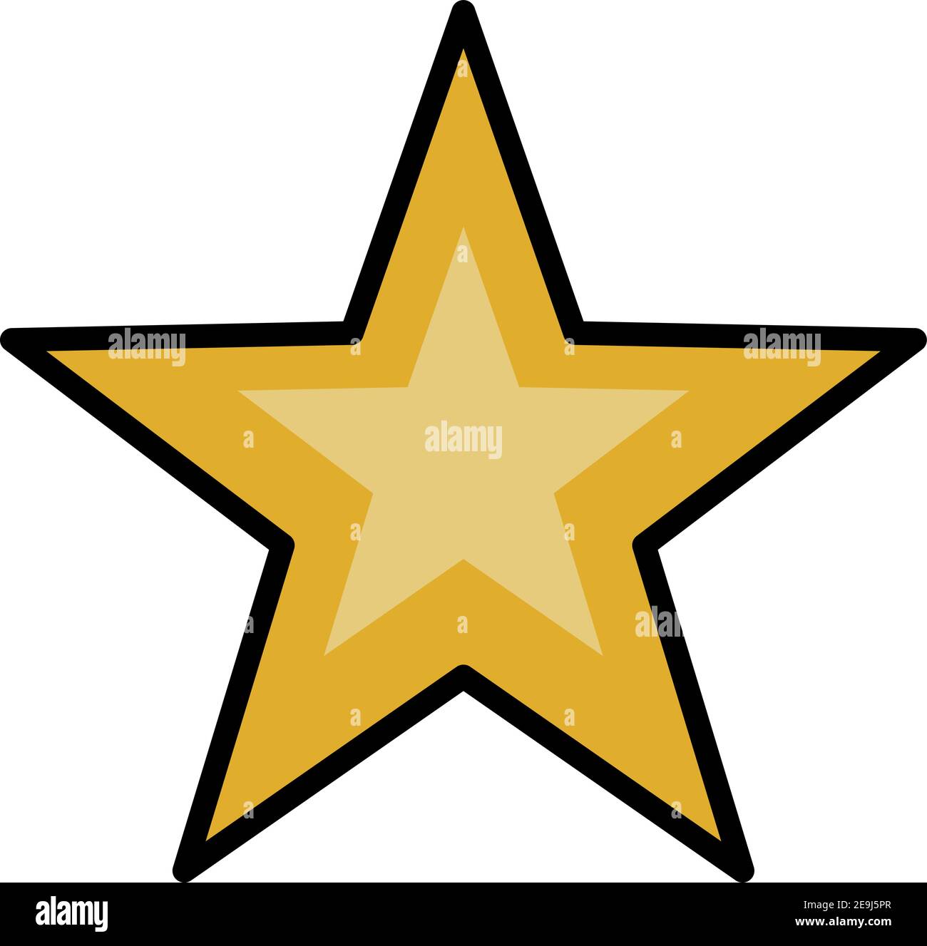 Golden star, illustration, vector on white background Stock Vector ...