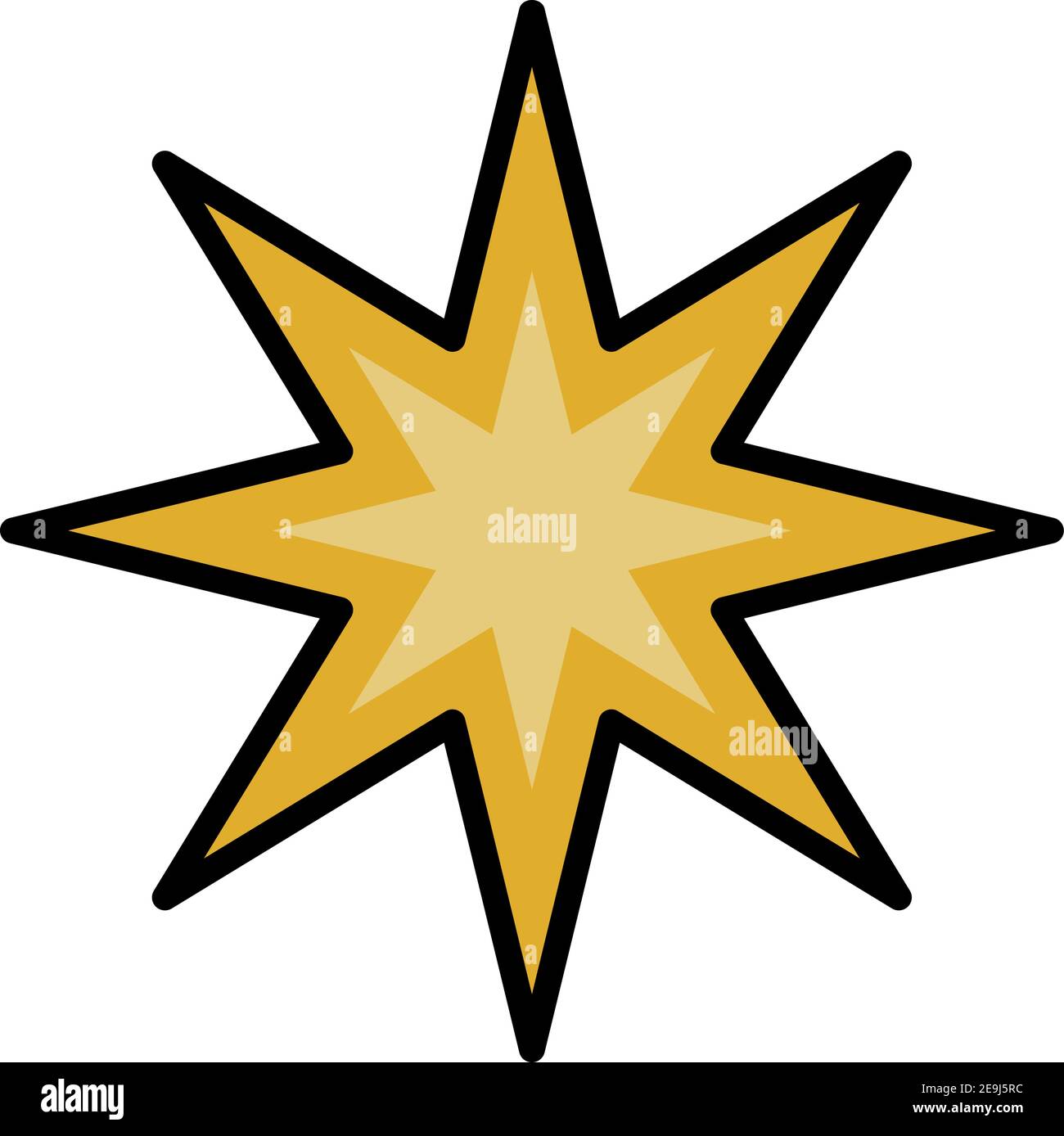 Shiny golden star, illustration, vector on white background Stock ...