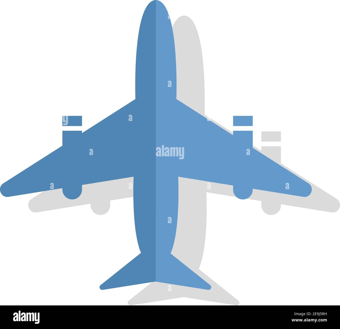 Blue plane, illustration, vector on white background Stock Vector Image ...