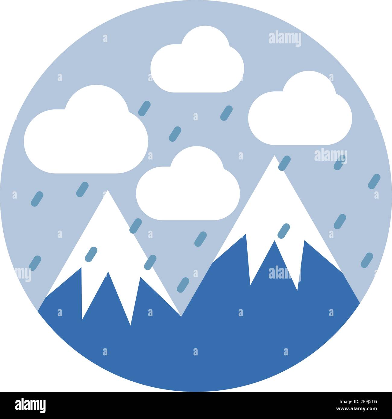 Rainy day in the mountains Stock Vector Images - Alamy