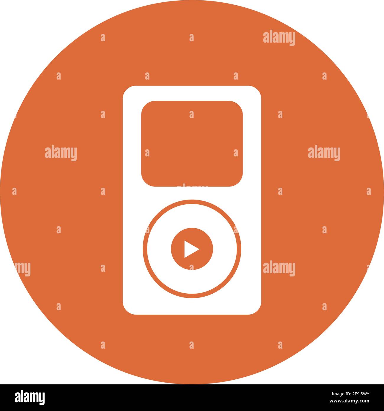 White mp3 player, illustration, vector on white background Stock Vector ...
