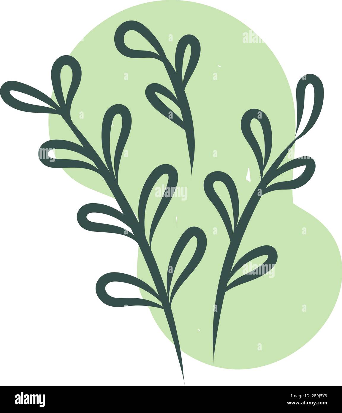 Minimal field grass , illustration, vector on white background Stock ...