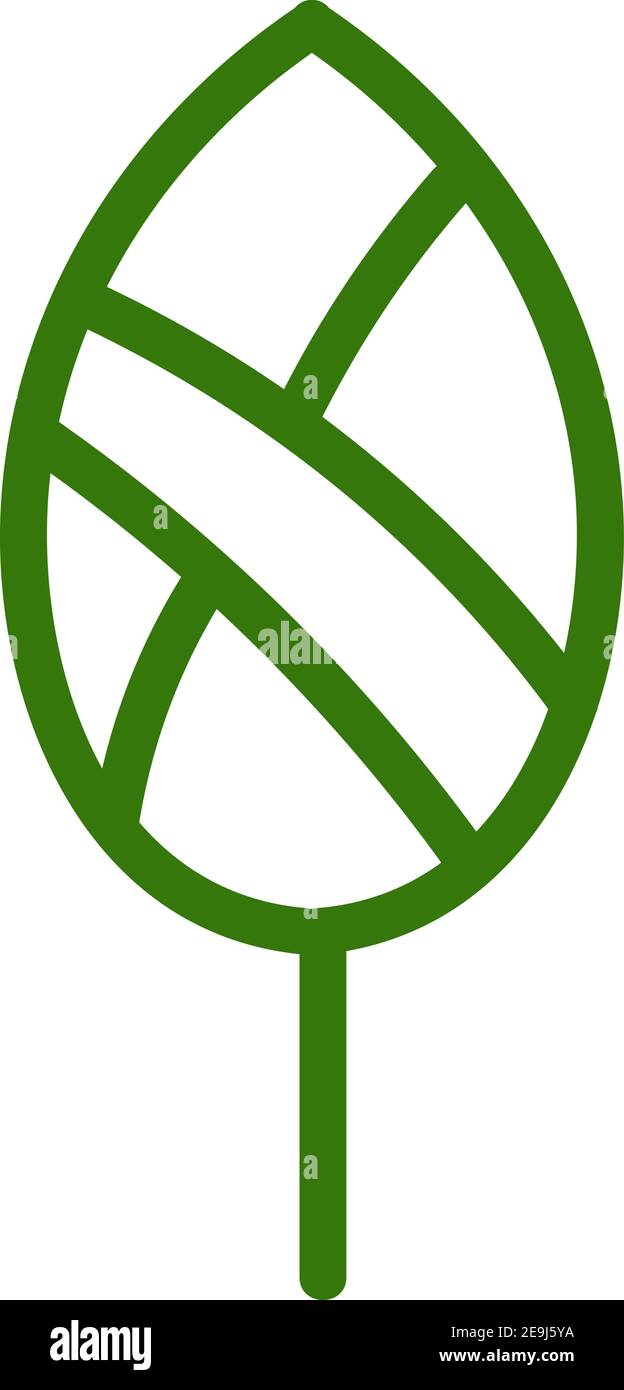 Minimal shaped green tree, illustration, vector on white background ...