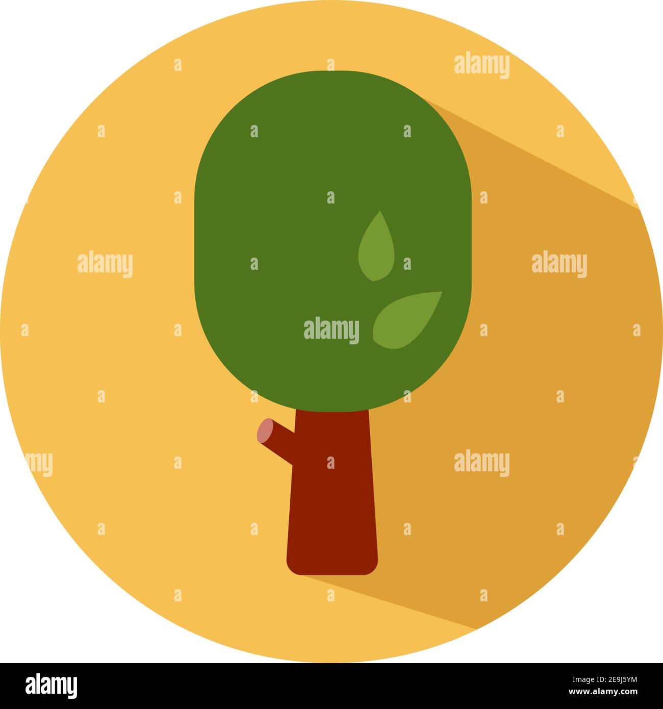 Green tree, illustration, vector on white background Stock Vector Image ...