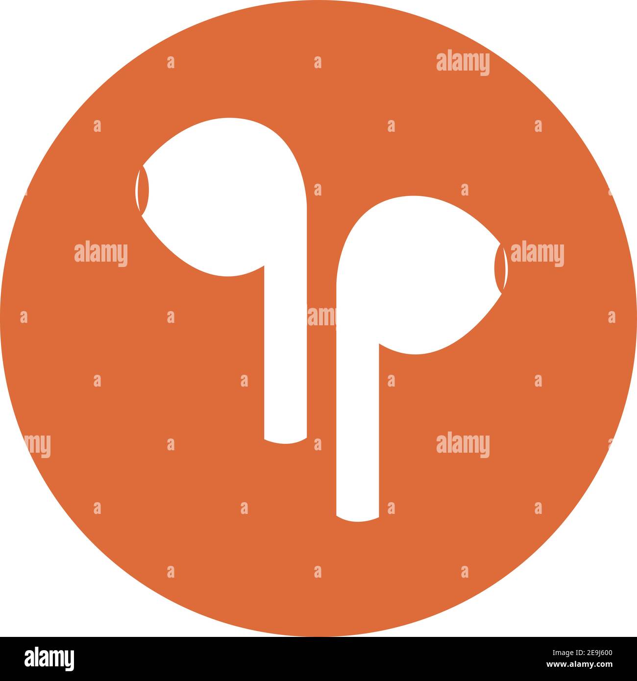 Wireless earphones, illustration, vector on white background Stock ...