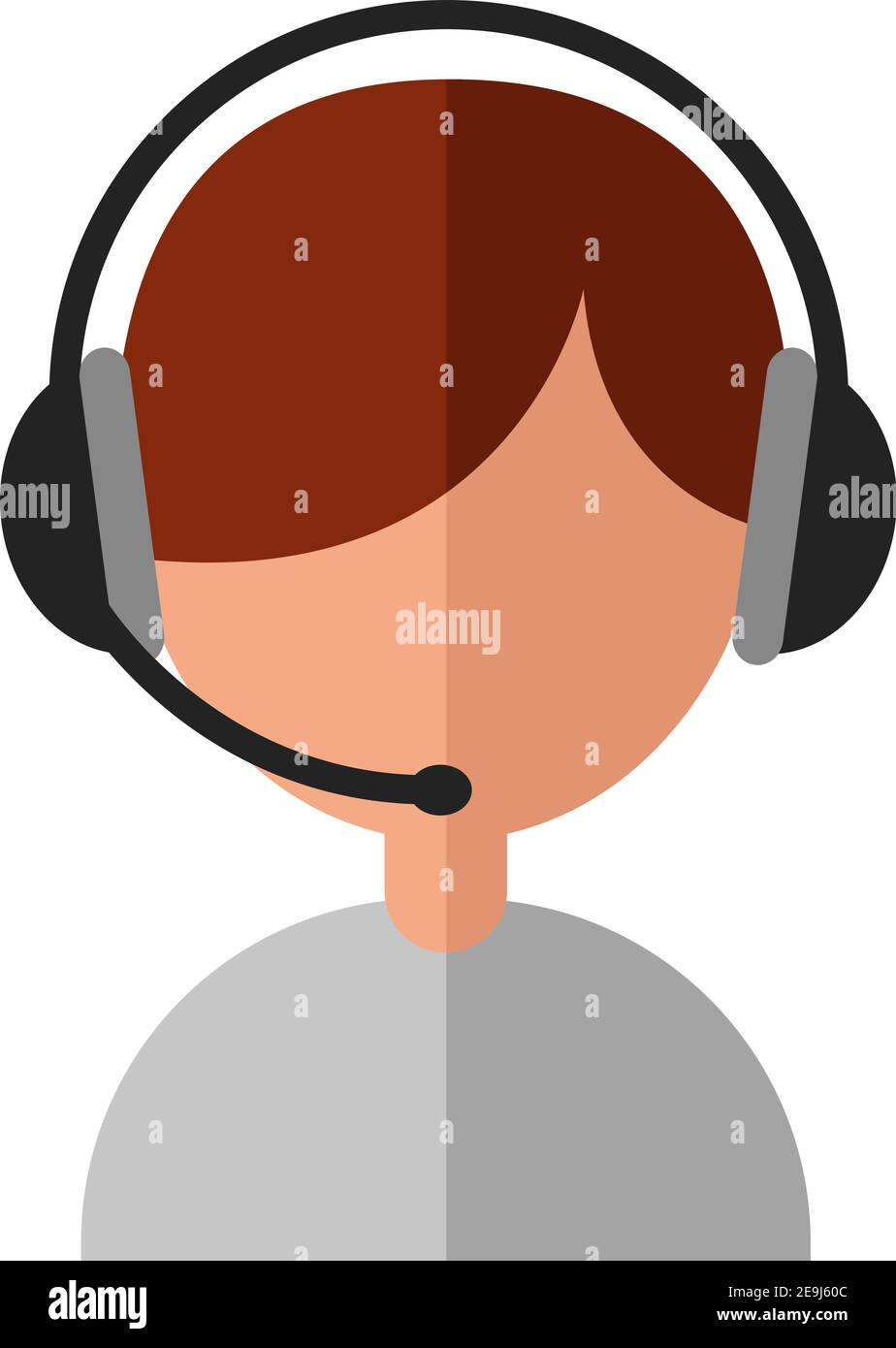 Call center operator, illustration, vector on white background Stock ...