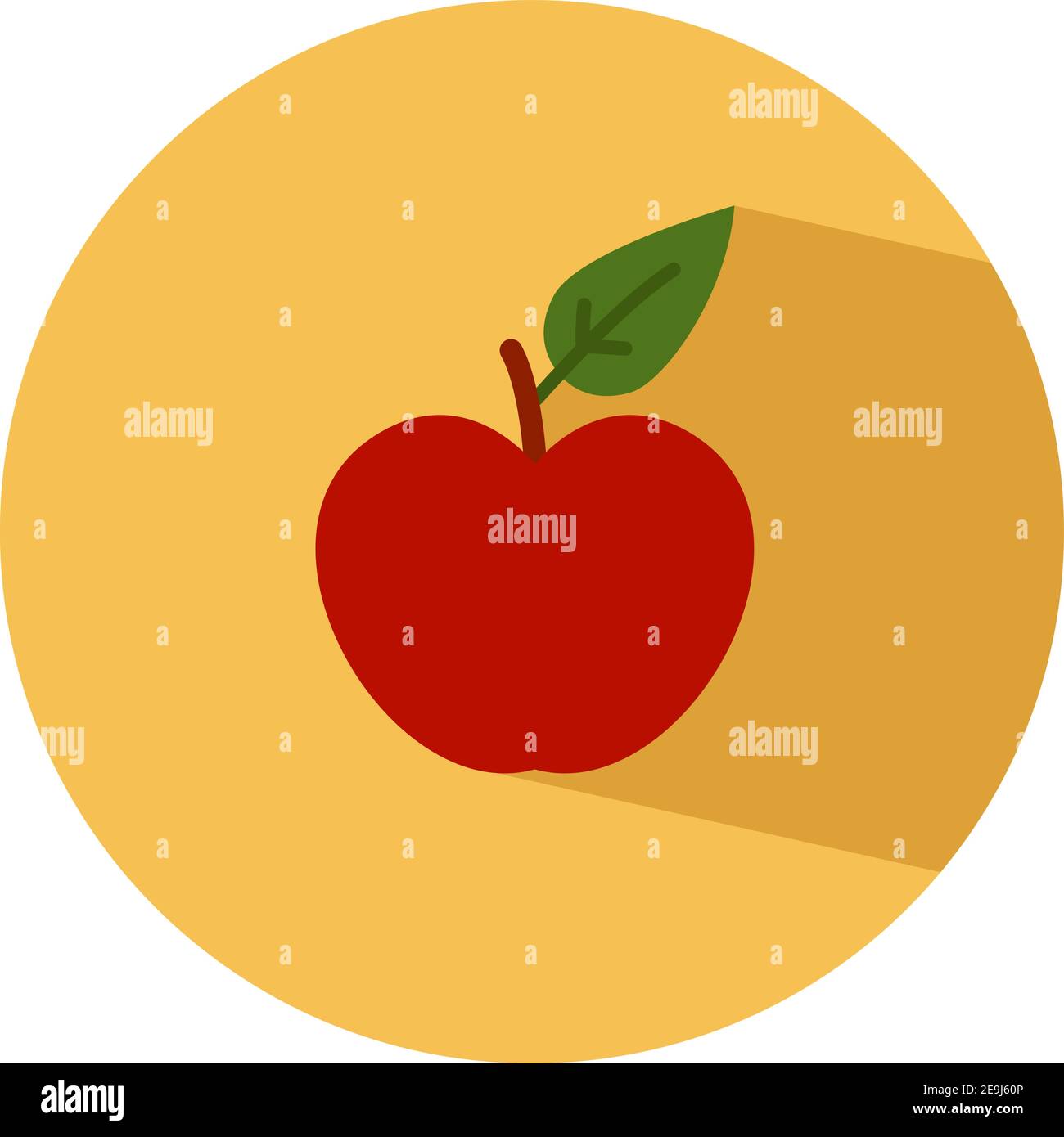 Red apple, illustration, vector on white background Stock Vector Image ...