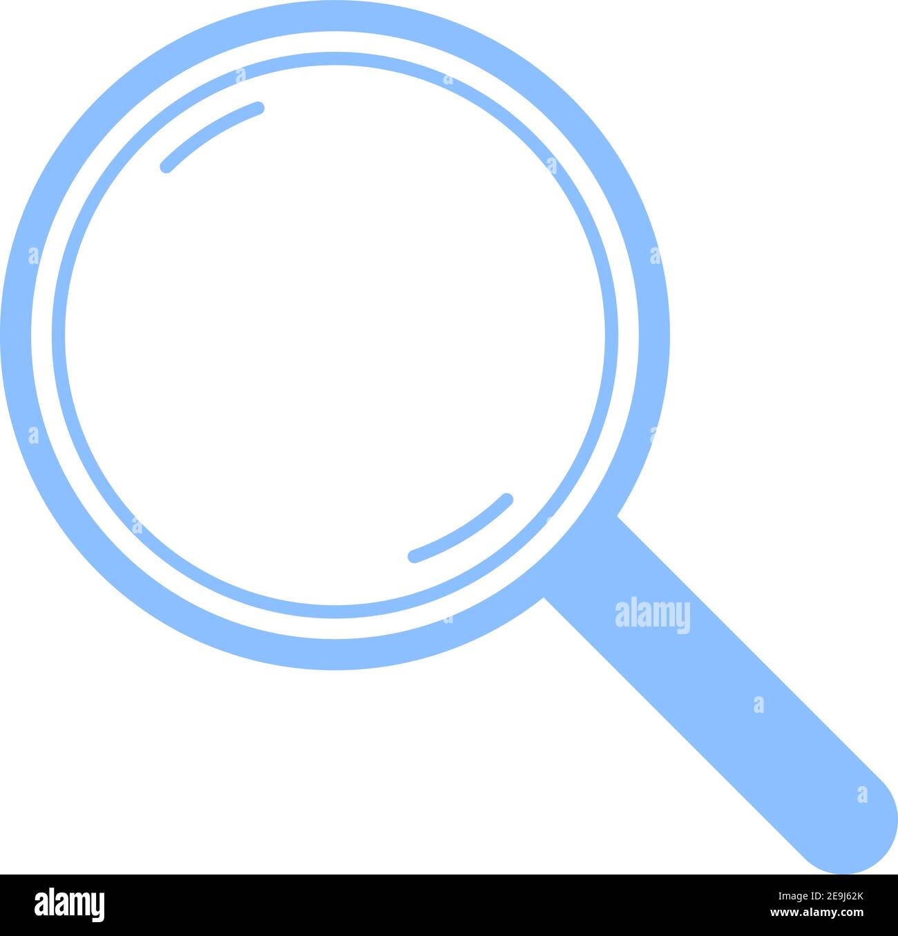 Big magnifier, illustration, vector on white background Stock Vector ...
