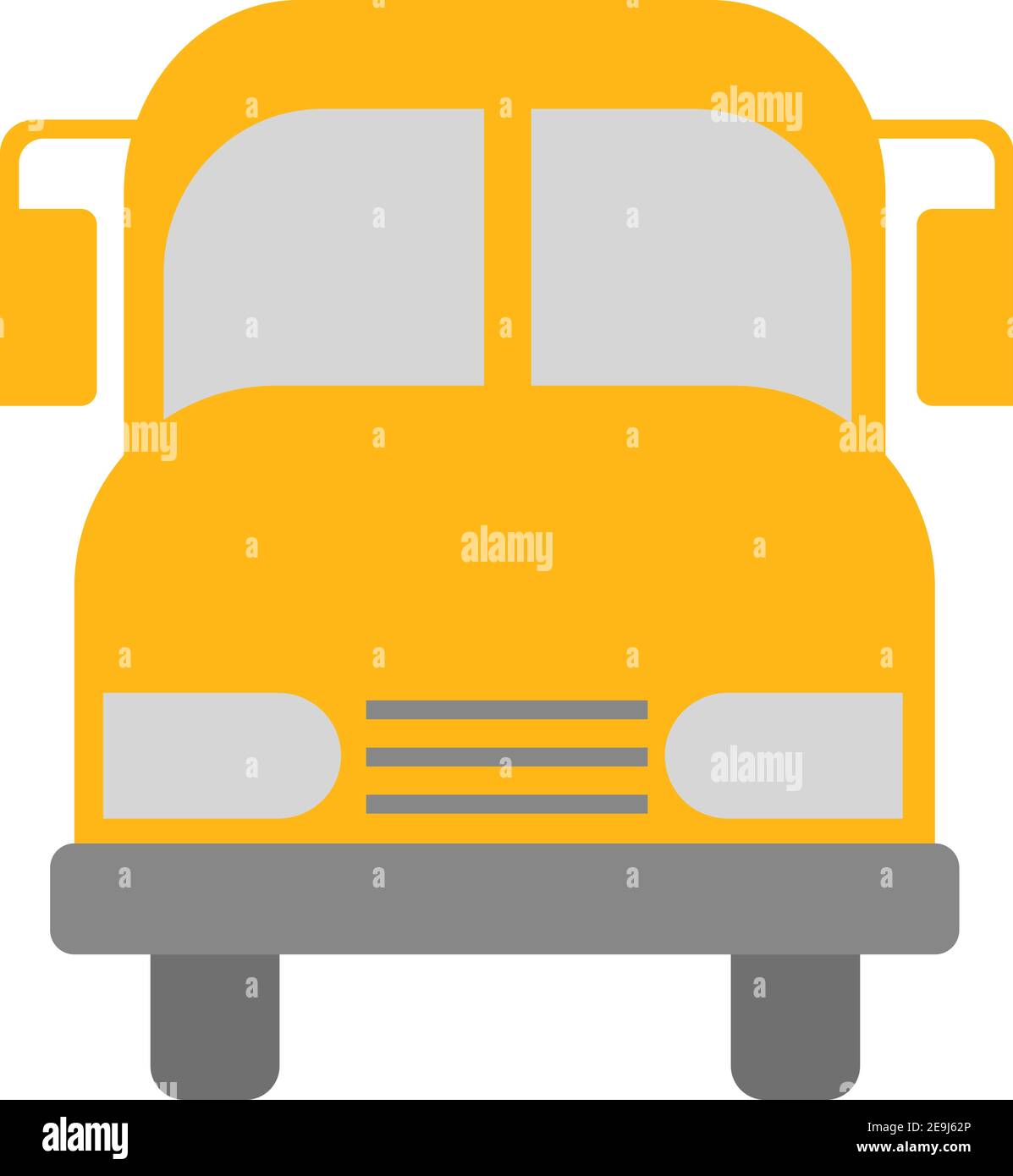 Yellow school bus, illustration, vector on white background Stock ...