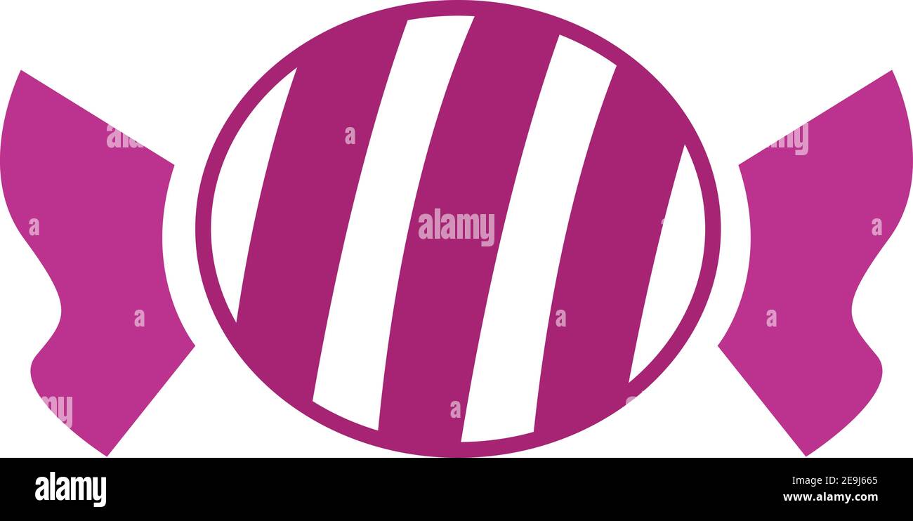 One pink candy, illustration, vector on white background Stock Vector ...