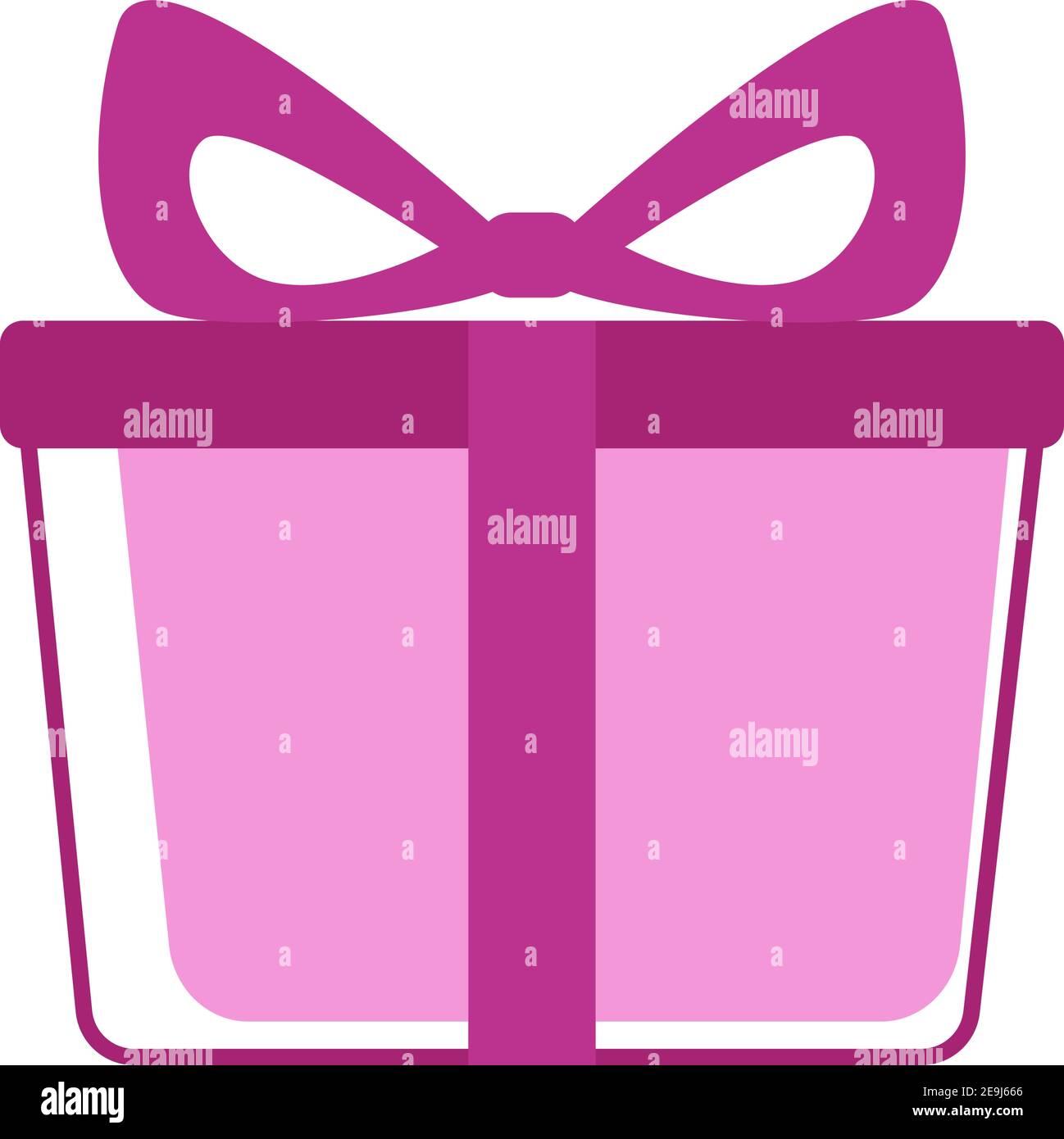 Pink birthday present, illustration, vector on white background Stock ...