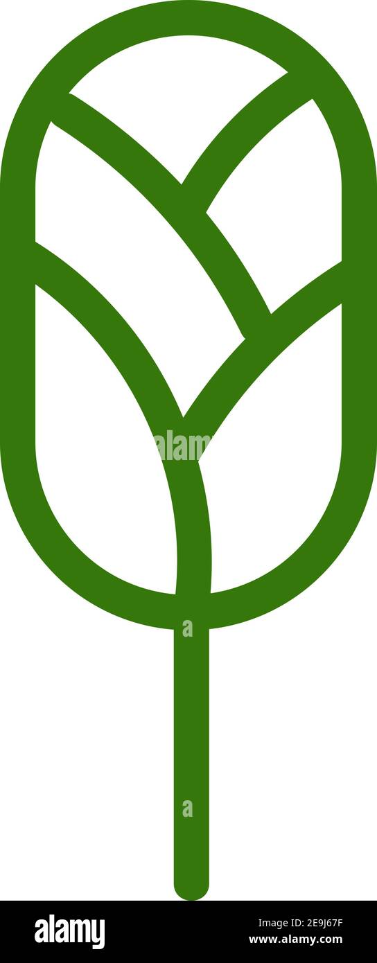 Round green tree, illustration, vector on white background Stock Vector ...
