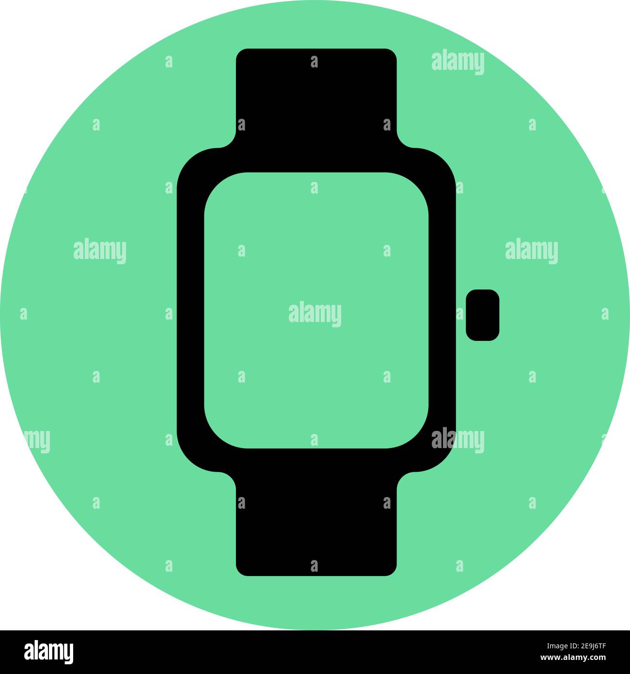 Black smart watch, illustration, vector on white background Stock ...