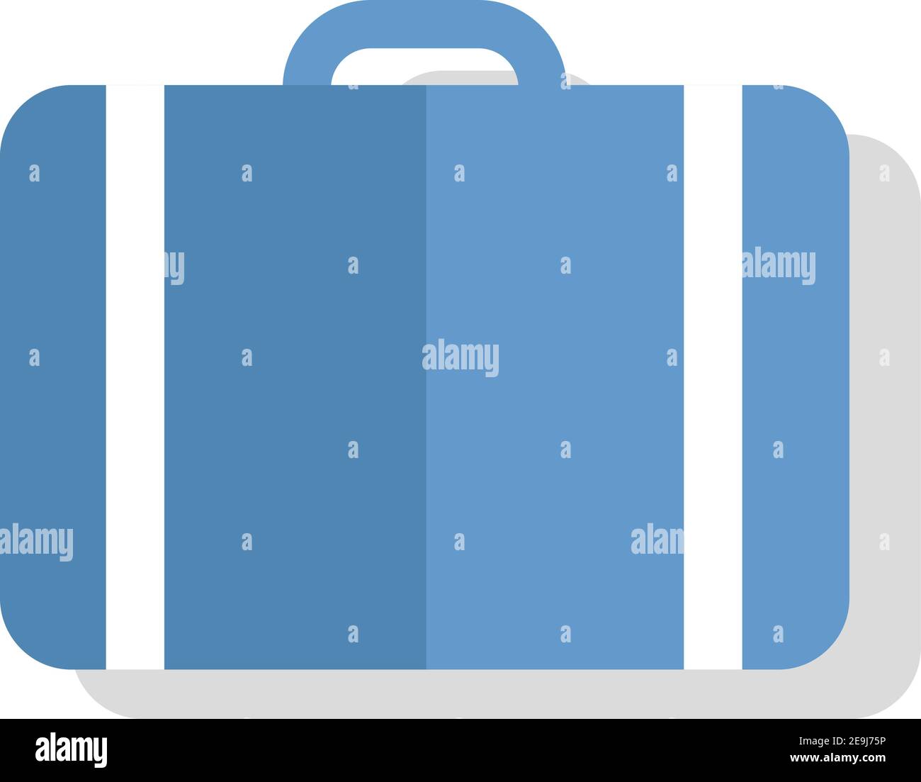 Small blue suitcase, illustration, vector on white background Stock ...