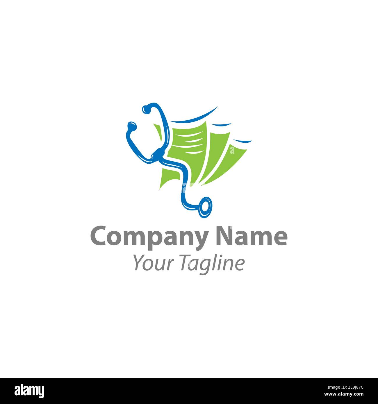 Medical data vector logo template. This design use stethoscope symbol ...