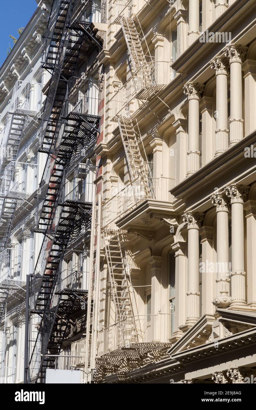 New York City, NY USA Most of these cast-iron facades in SoHo were ...