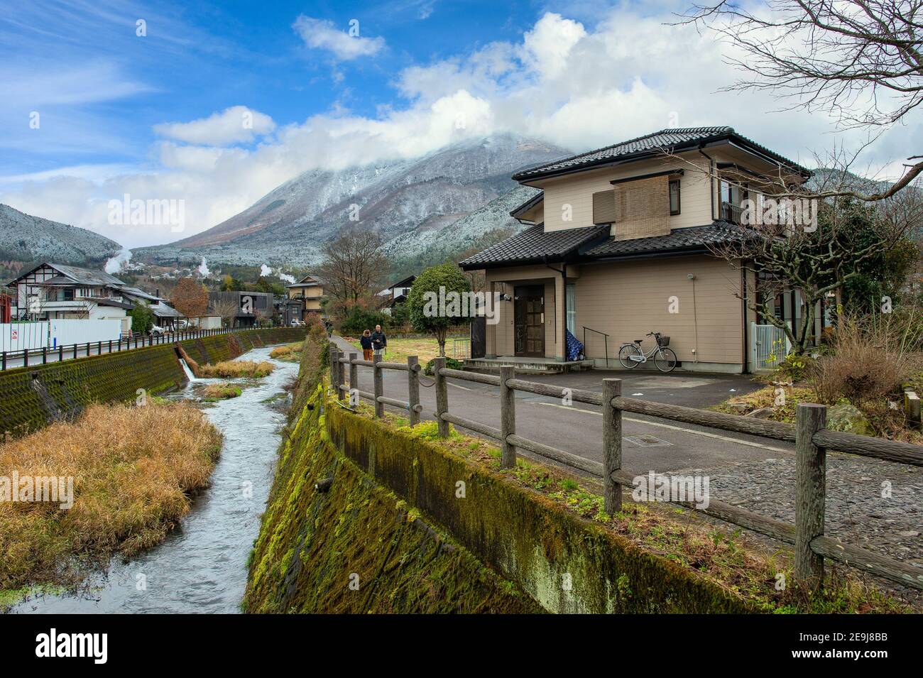 Oita / Japan - Oct 20 2018 : Countryside view of Yufuin City, Landscape ...